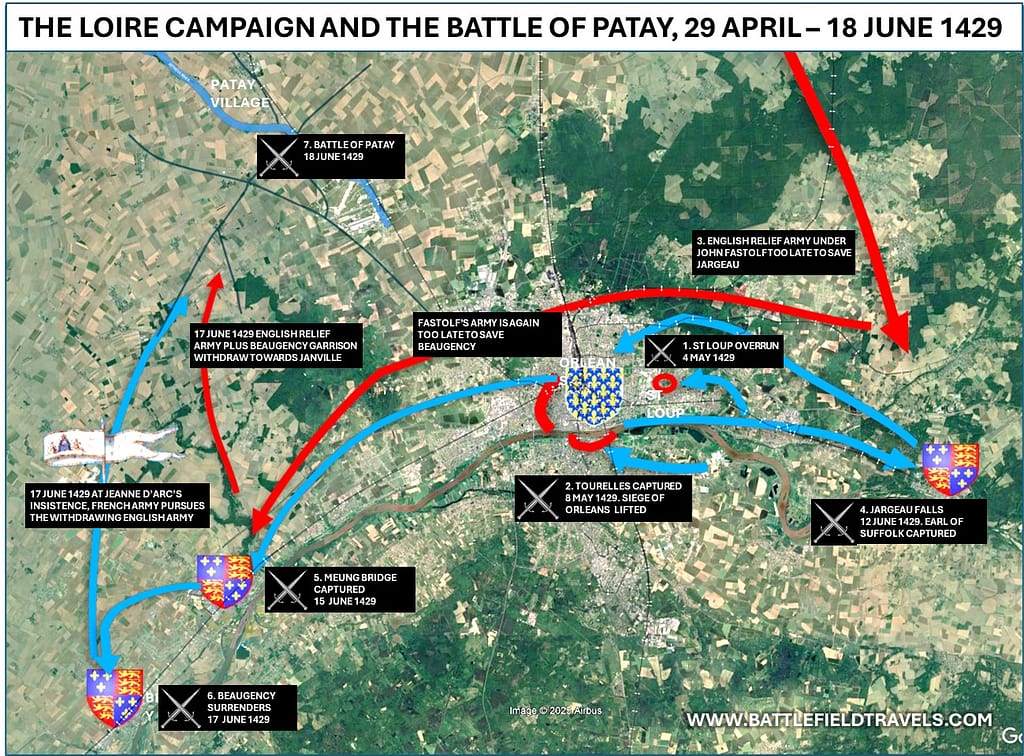 Battle of Patay, France, 18 June 1429 - www.battlefieldtravels.com