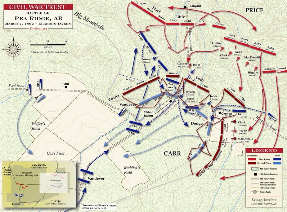 Battle of Pea Ridge, 7-8 March 1862